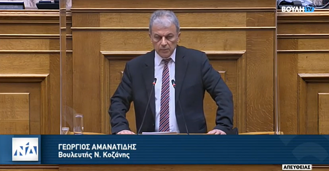 » Ομιλία του Βουλευτή Π.Ε. Κοζάνης Γιώργου Αμανατίδη στην Ολομέλεια επί ...